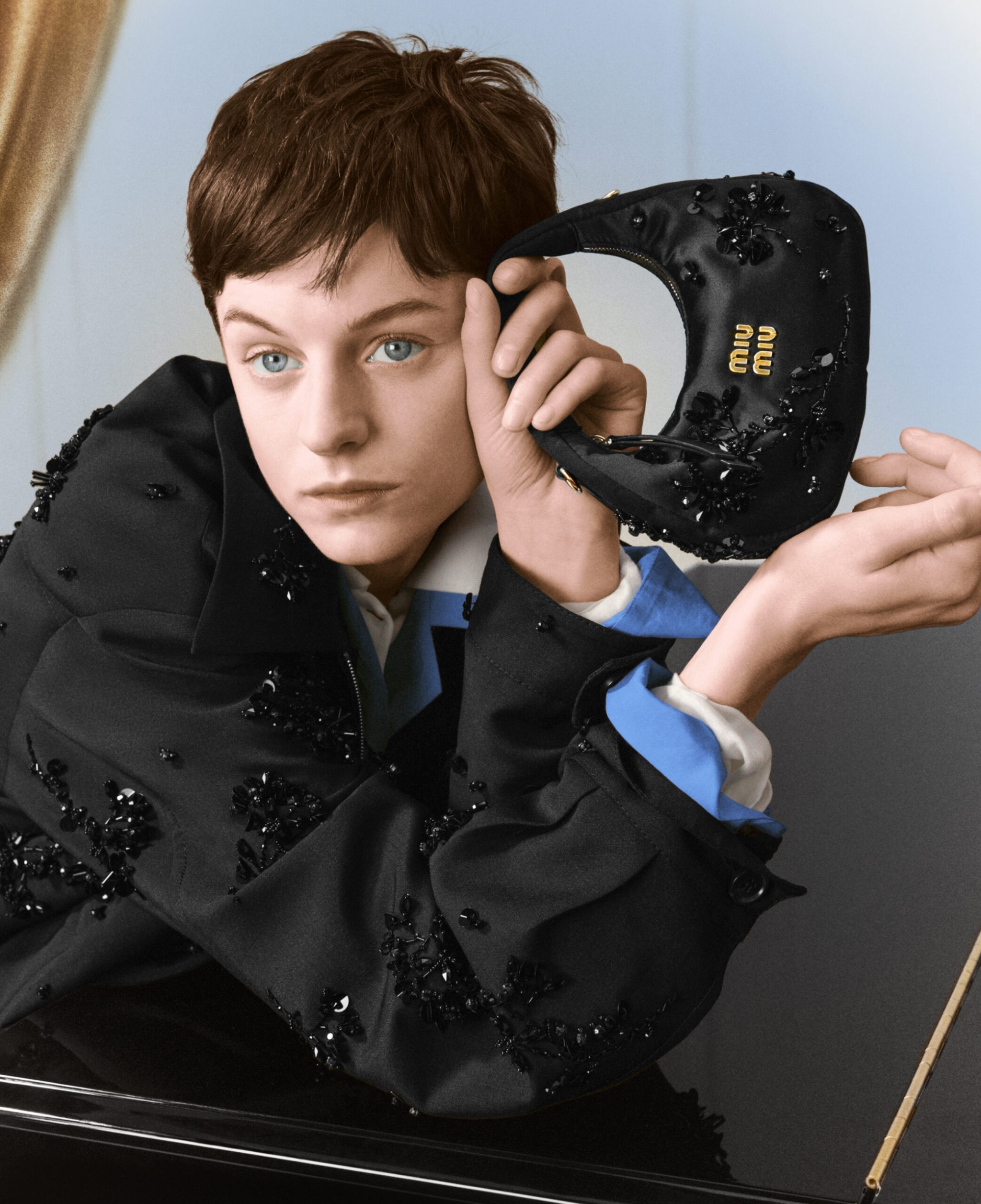 Emma Corrin in Miu Miu's 2024 Holiday Campaign | The Fashionography ...
